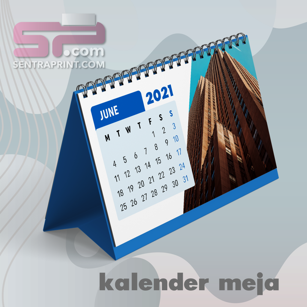Kalender Meja 21 x 15 Tatakan Hard Board Linen + Spiral - Sentra Print