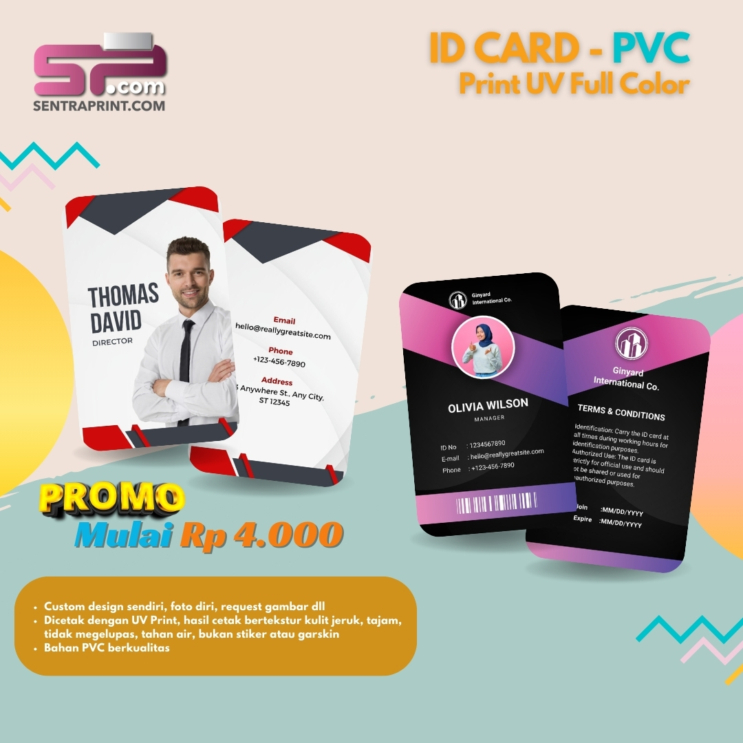 ID CARD PVC - Print UV - Sentra Print